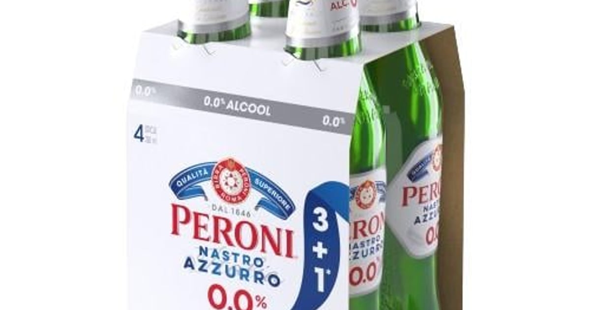 Peroni 0.0% Bere blonda sticla fara alcool 3+1pack