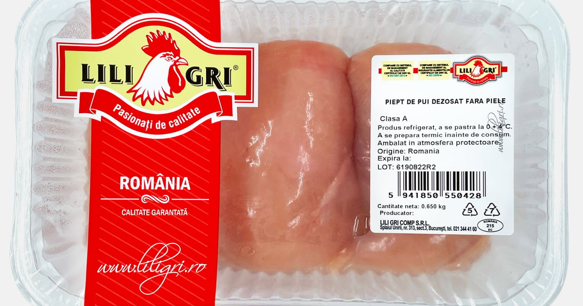LILI GRI Piept de pui fara os şi fara piele