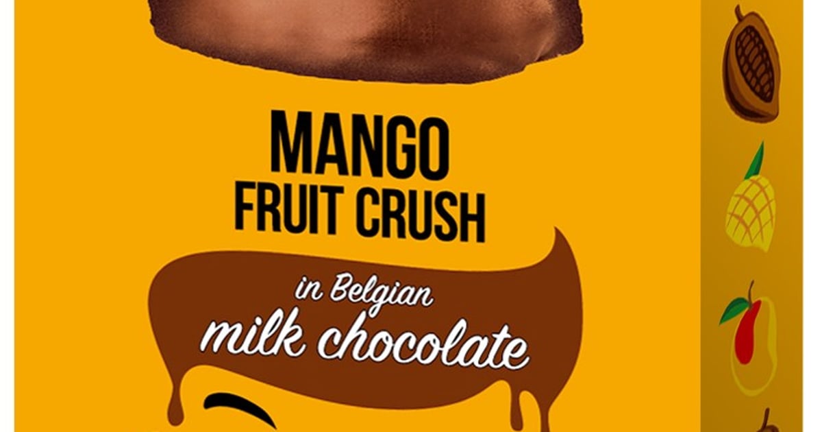 Bob Snail Dulciuri naturale mango trase in ciocolata cu lapte belgiana