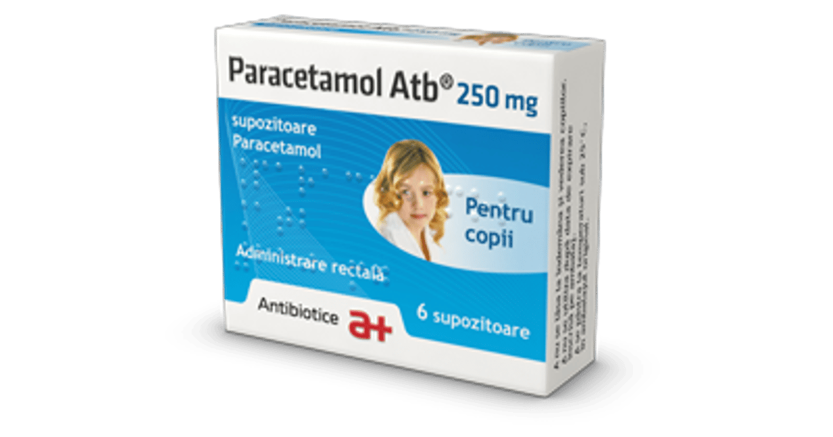 ANTIBIOTICE IASI PARACETAMOL COPII 250MG SUPOZITOARE 6BUC
