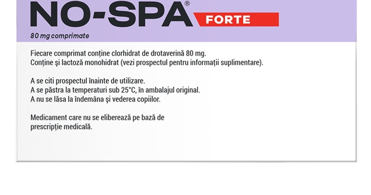 NO-SPA FORTE 80MG 24 COMPRIMATE