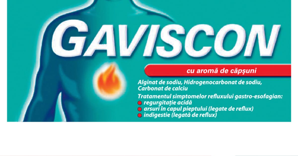 GAVISCON CAPSUNI 24 COMPRIMATE MASTICABILE