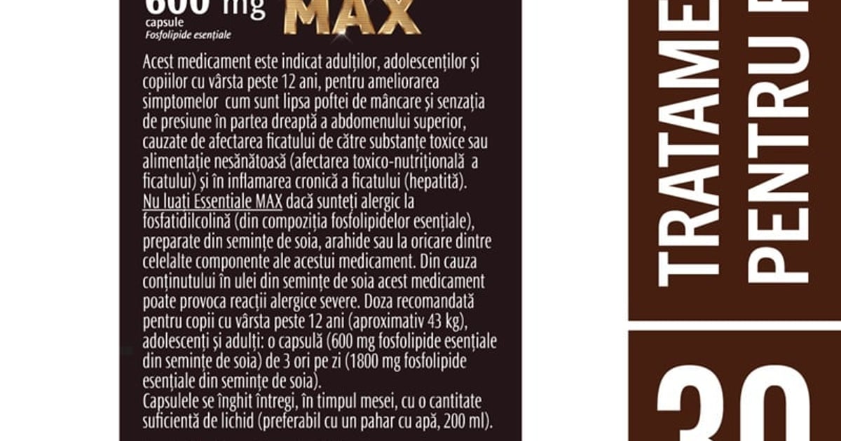 ESSENTIALE MAX 600MG X 30 CAPSULE