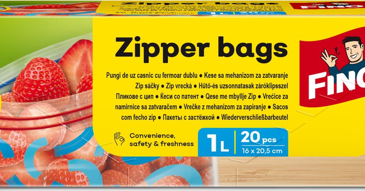 Fino Pungi alimentare cu fermoar 1l