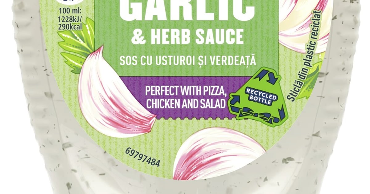 Hellmann’s Garlic Herb Sos cu usturoi si ierburi