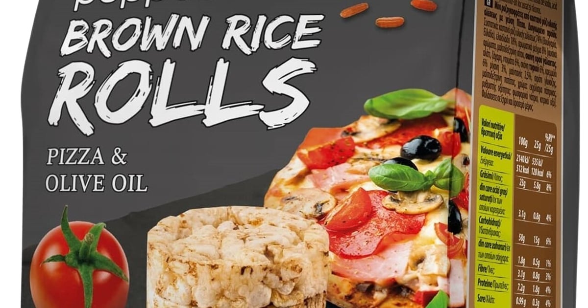 RiceUP Mini-rondele de orez cu pizza si ulei de masline