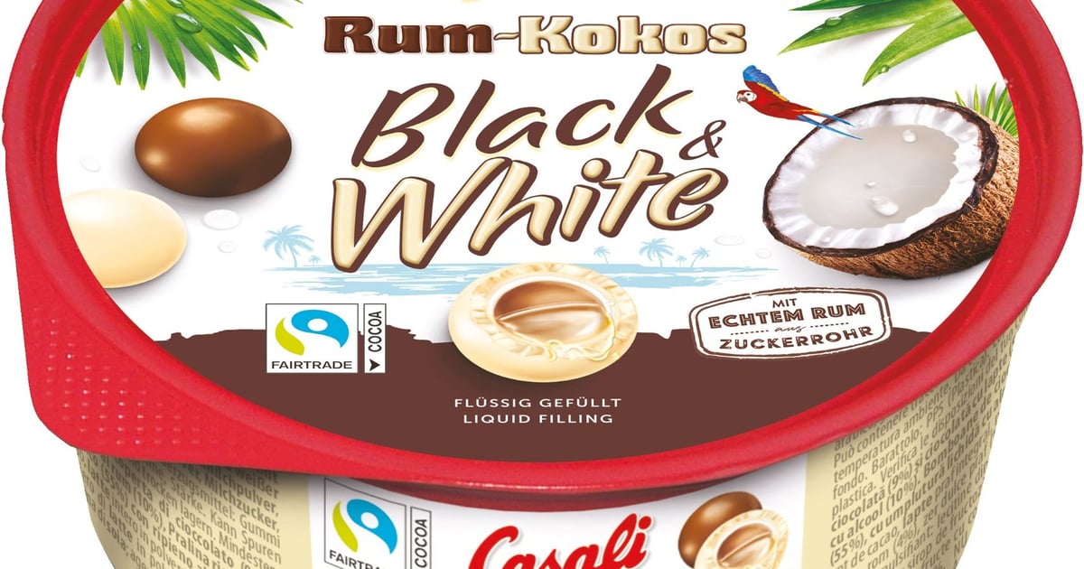 Casali Rum Kokos Black&White Bomboane cu rom si cocos