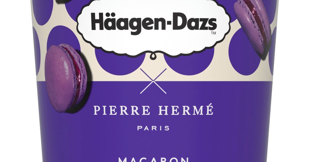 Haagen Dazs Pierre Herme Macaron Inghetata de vanilie cu sos de afine