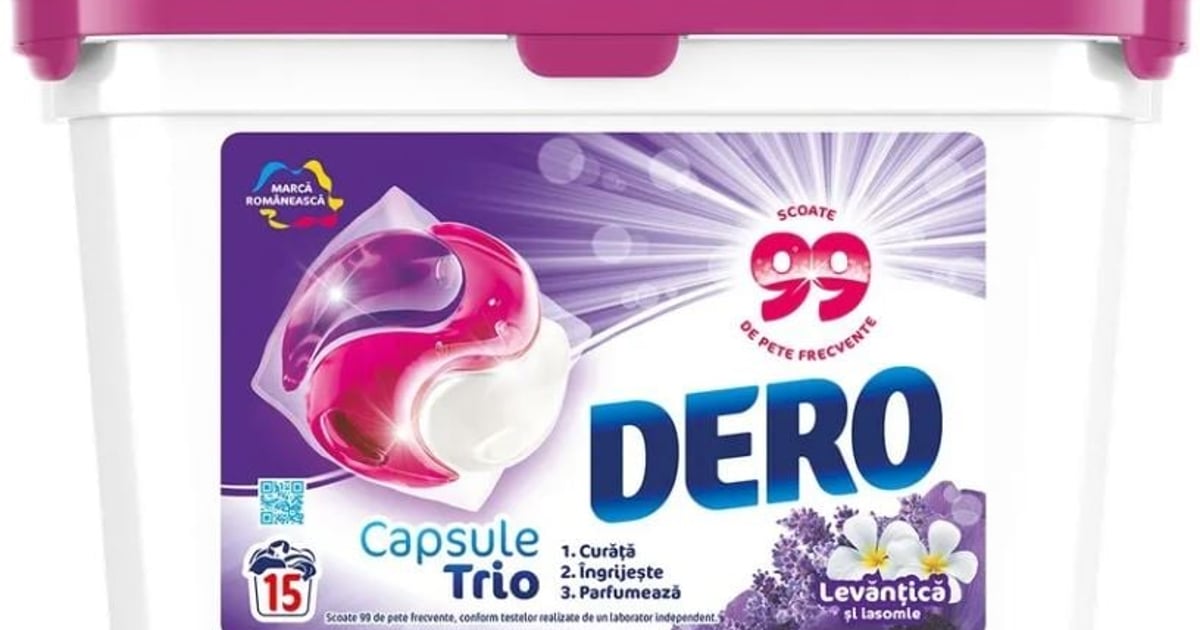 Dero Detergent capsule, lavanda, 15 spalari