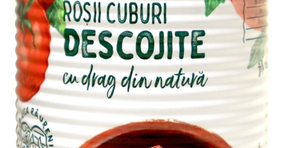 Raureni Rosii descojite cuburi cutie