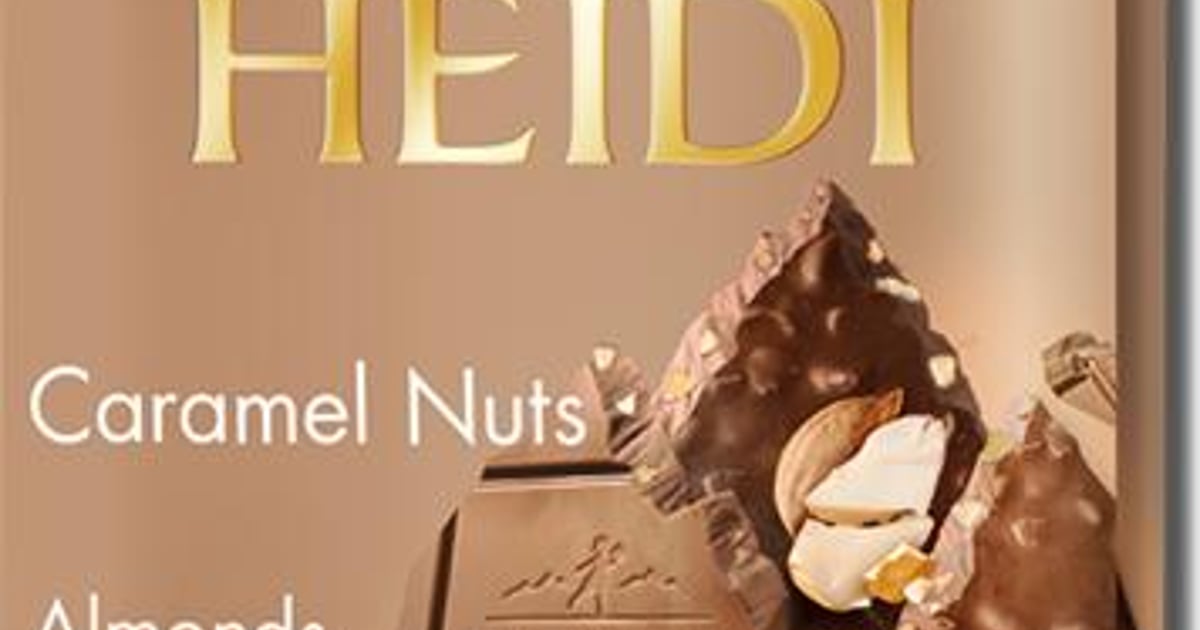 Heidi Caramel Nuts Almonds Ciocolata cu lapte si migdale caramelizate