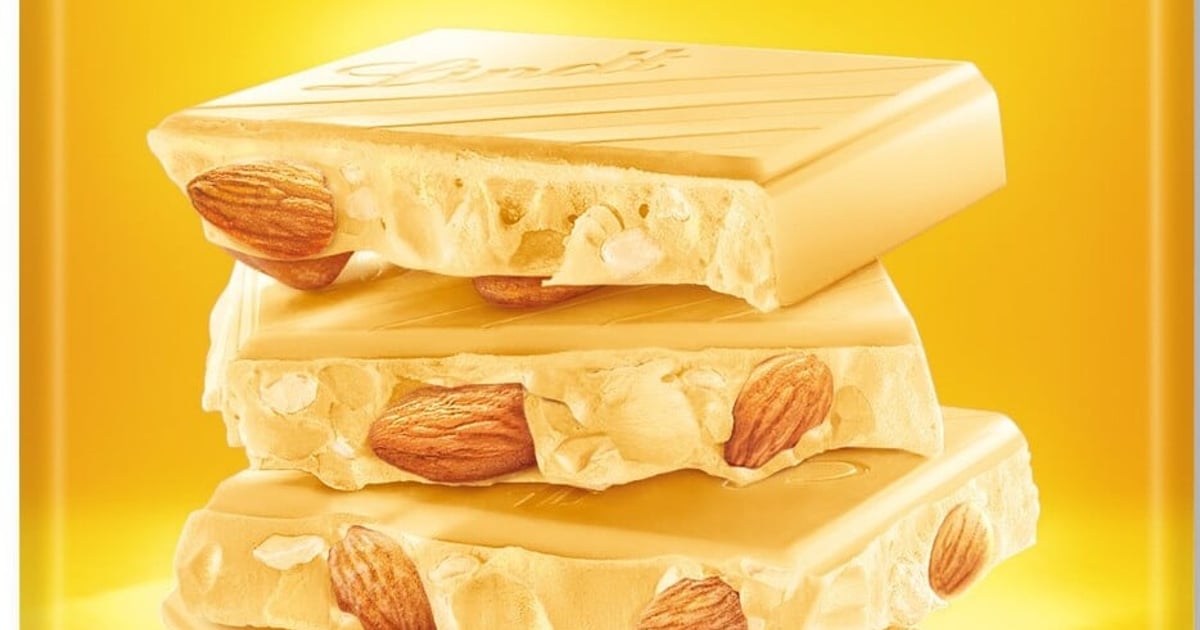 Lindt Grande Tableta ciocolata alba cu migdale