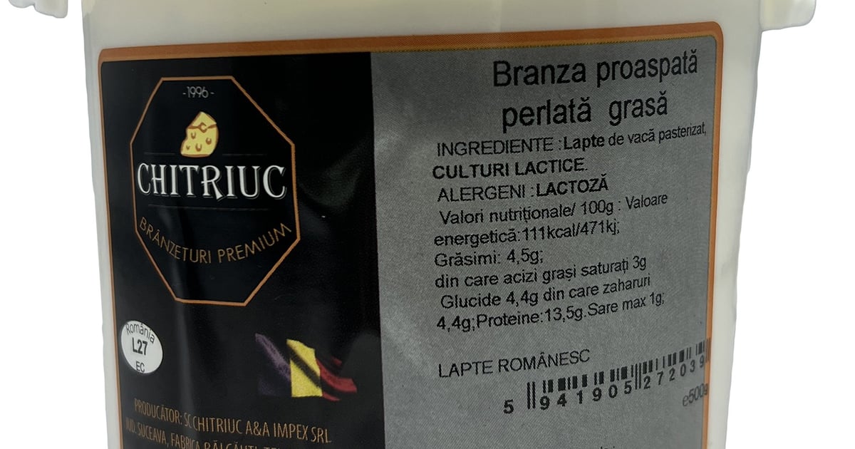 CHITRIUC Branza proaspata perlata grasa