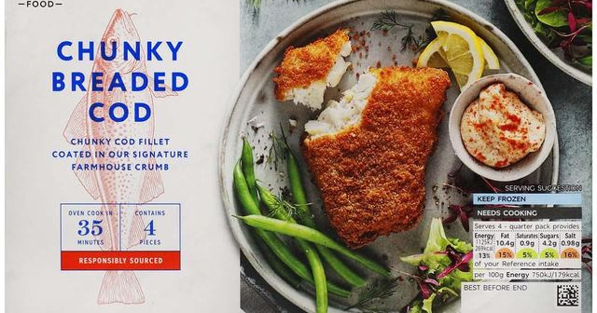 Marks & Spencer Fileuri de cod pane 4 x150g