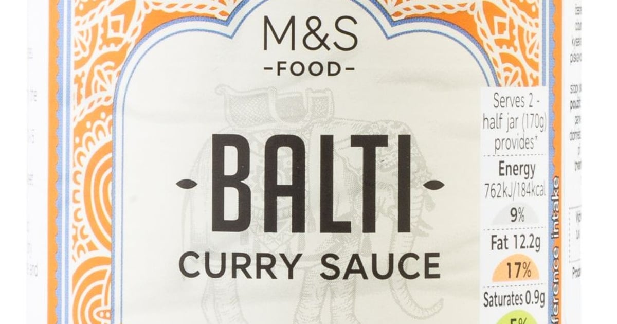 Marks & Spencer Sos Balti Curry picant cu ceapa, rosii, ardei rosu si ...