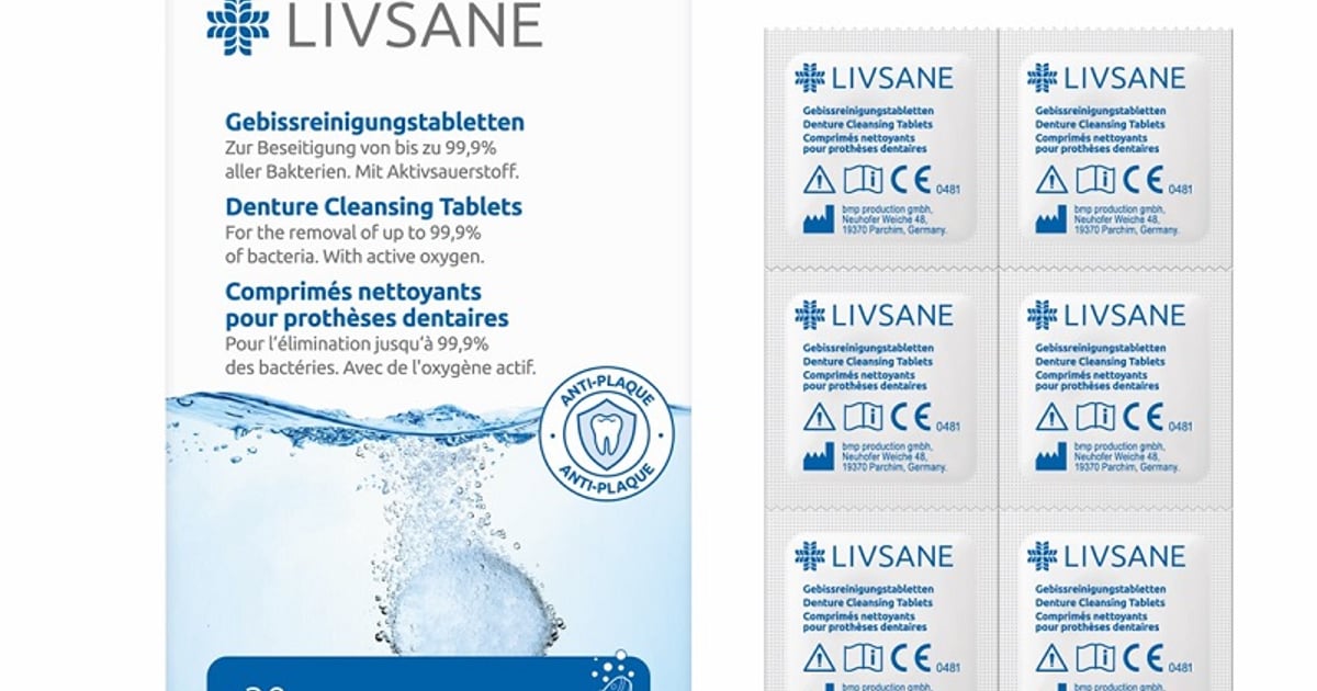 LIVSANE TABLETE PENTRU CURATAREA PROTEZEI 30 BUCATI