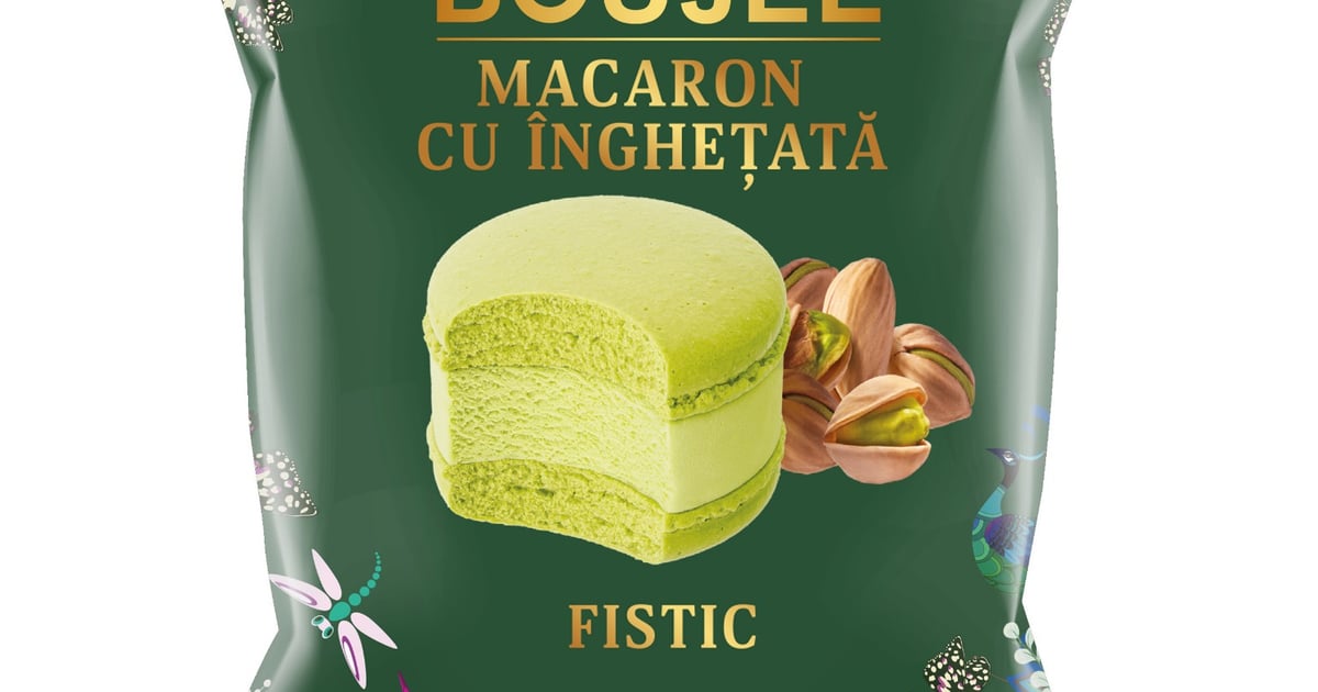 Boujee Macaron cu inghetata cu aroma de fistic