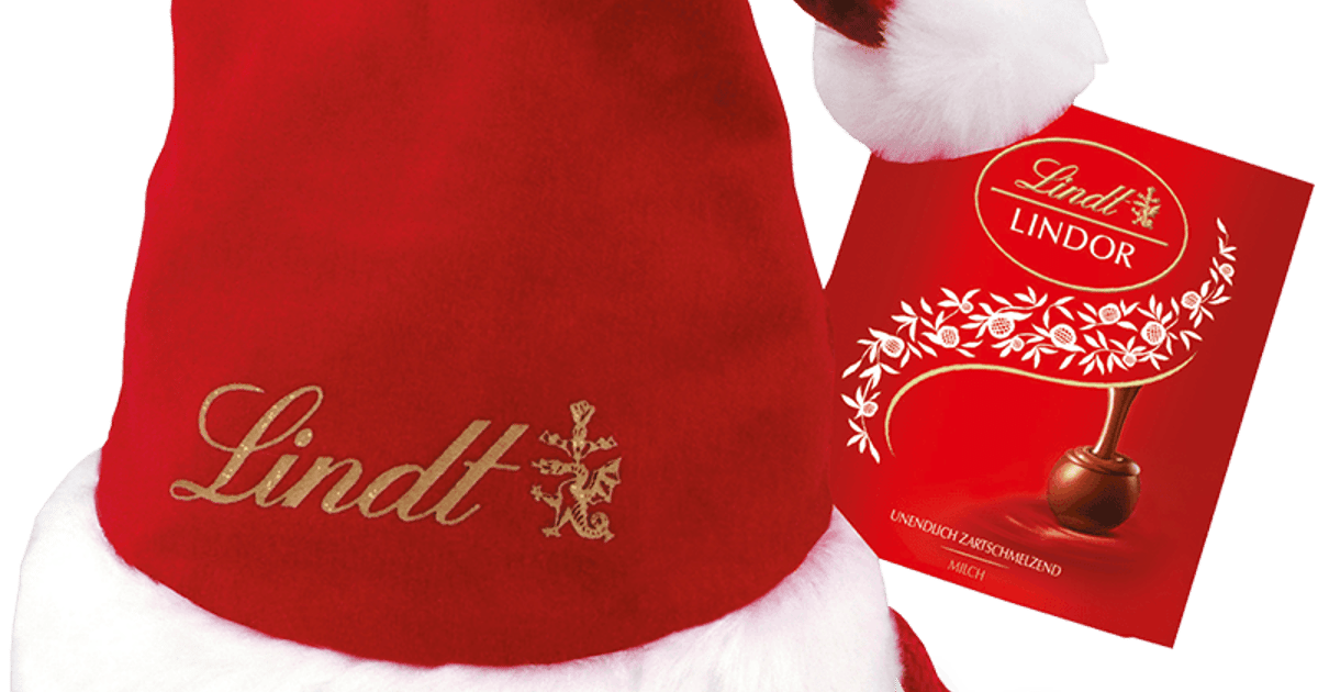 Lindt Praline ciocolata cu lapte in caciulita Mos Craciun