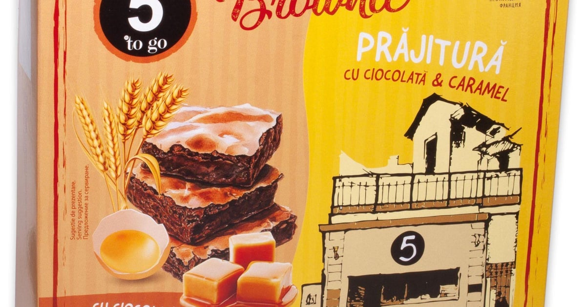 5 to go Brownie cu Ciocolata si Caramel