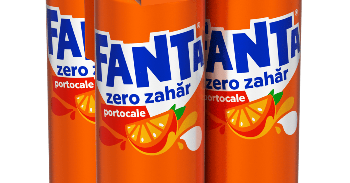 Fanta Portocale Zero Zahar Bautura racoritoare carbogazoasa doza 4 pack