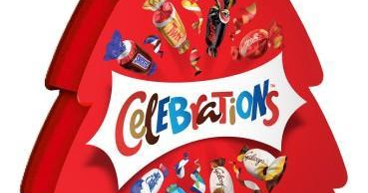 Celebration Brad de Craciun Cutie cu bomboane de ciocolata