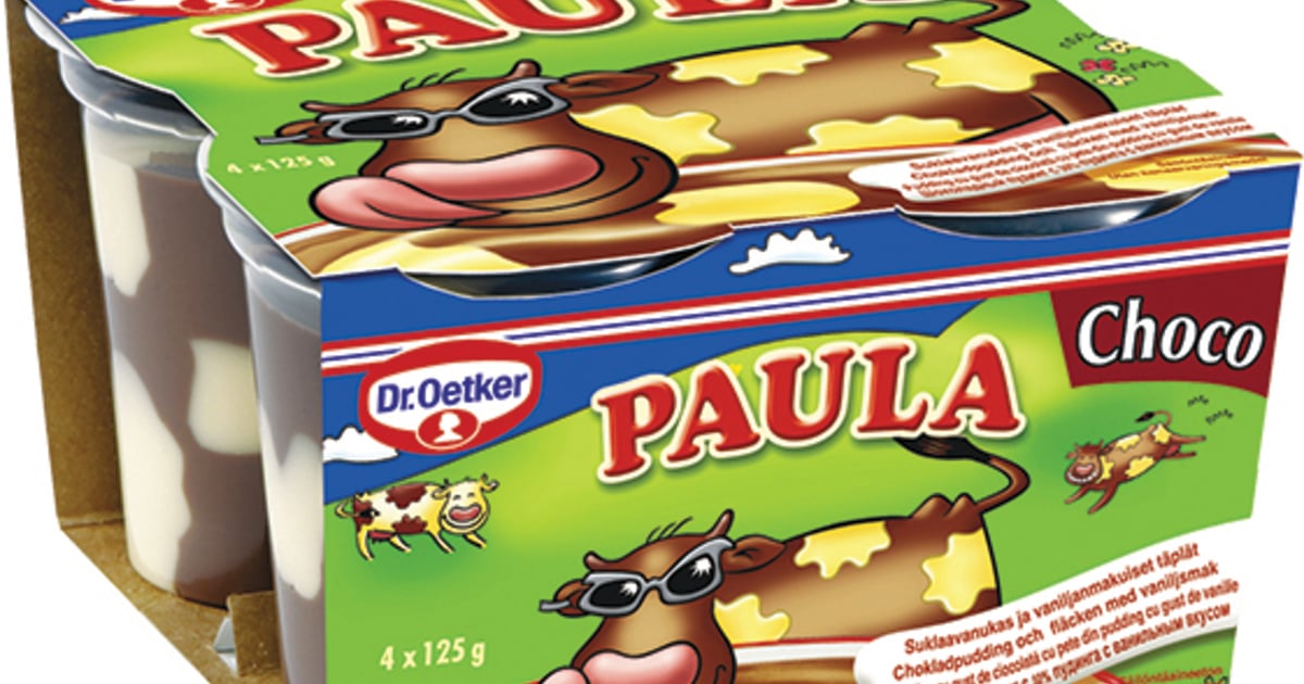 Dr. Oetker Paula ciocolata si vanilie (4x125g)