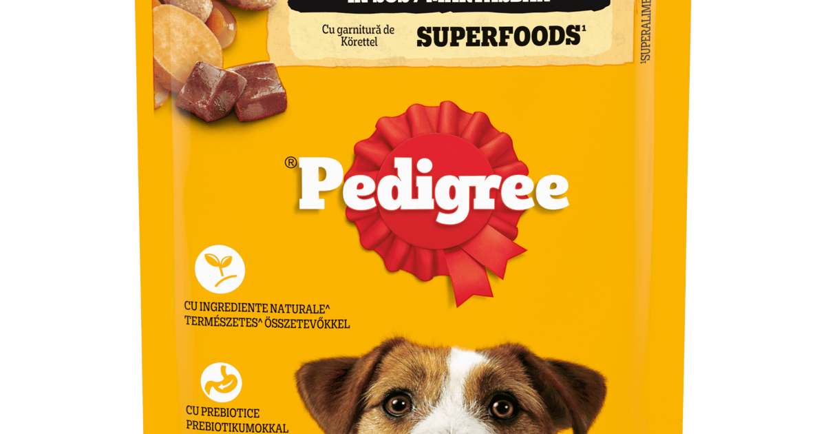 Pedigree Hrana umeda pentru caini adulti, cu gust de pui si legume