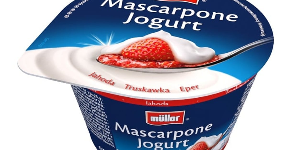 Muller Iaurt cu mascarpone si capsuni