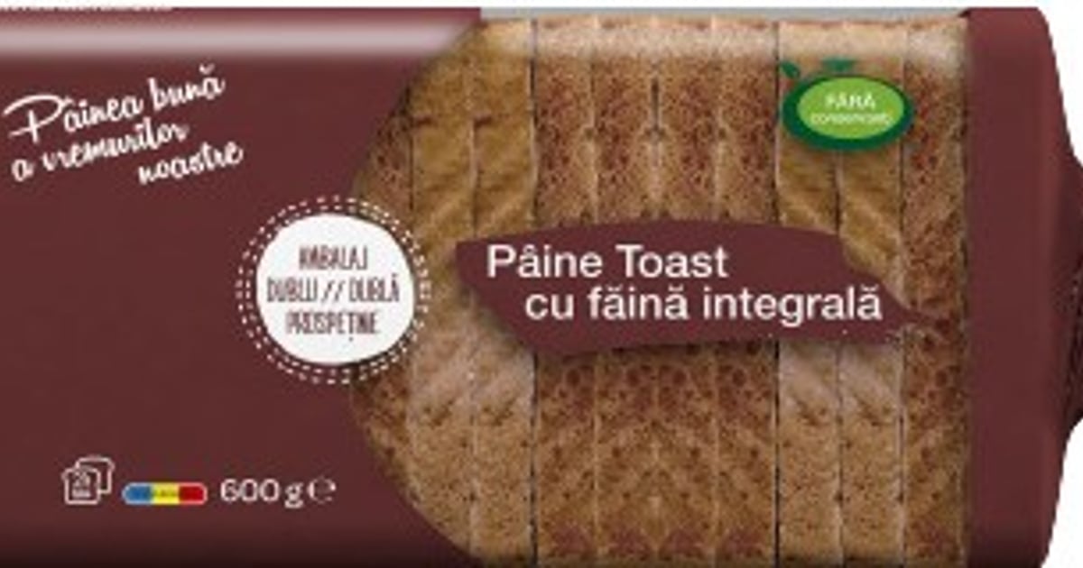 KB Paine toast cu faina integrala