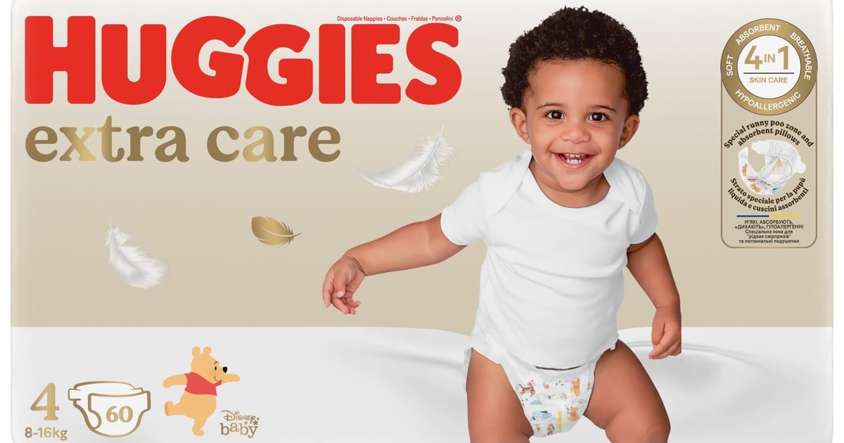 Huggies Extra Care Scutece Mega marimea 4, 8-16 kg