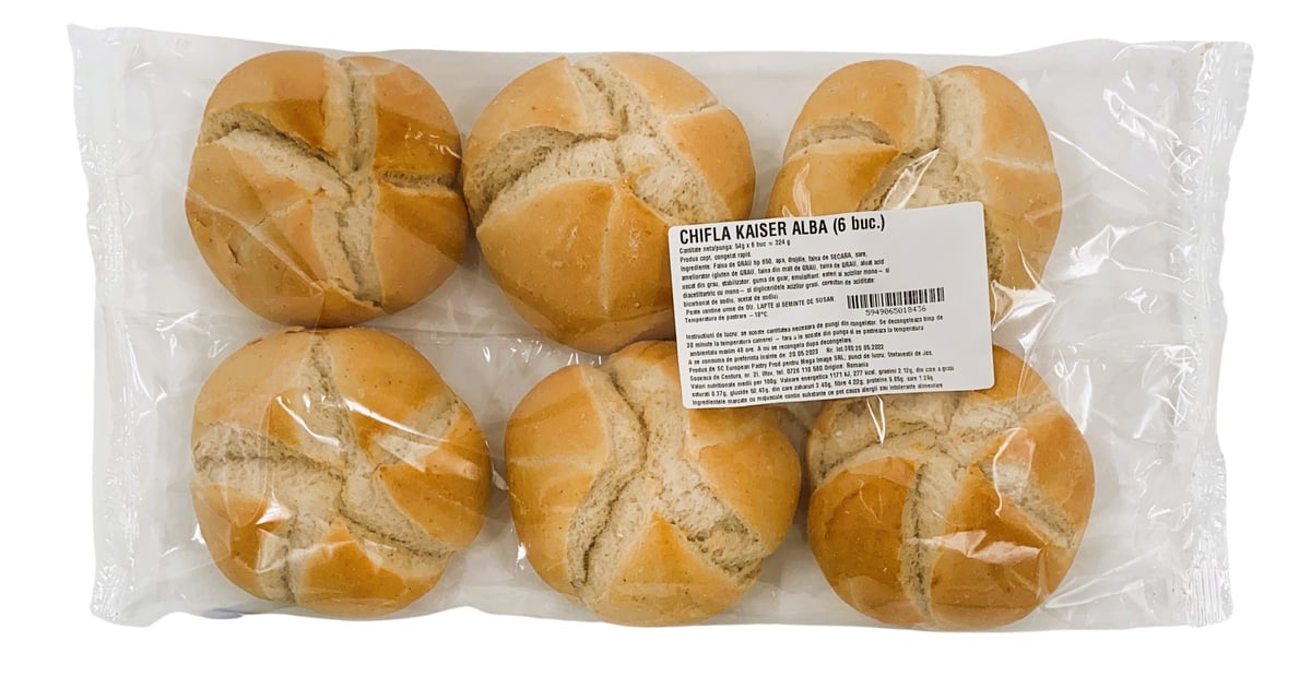 Chifla kaiser alba 6x60g, produs congelat
