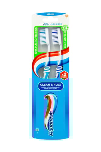 Aquafresh periuta de dinti Clean&Flex Twin Medium Aquafresh periuta de dinti Clean&Flex Twin Medium