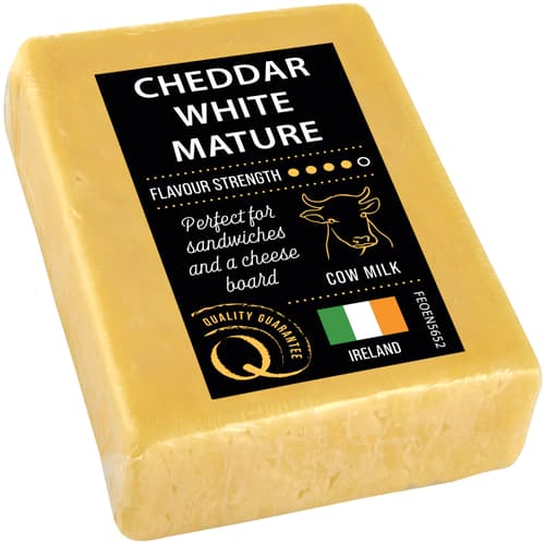 Q concept Cheddar alb maturat