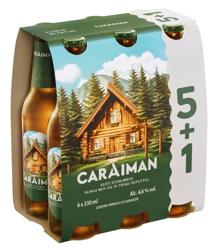 Caraiman Bere blonda sticla 5+1 pack