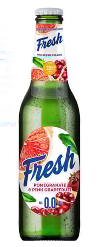 Fresh 0.0 Bere fara alcool mix cu suc de rodie si grapefruit roz sticla