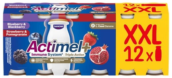 Actimel Iaurt de baut cu capsuni si rodie/afine si mure, vitamine (D si ...