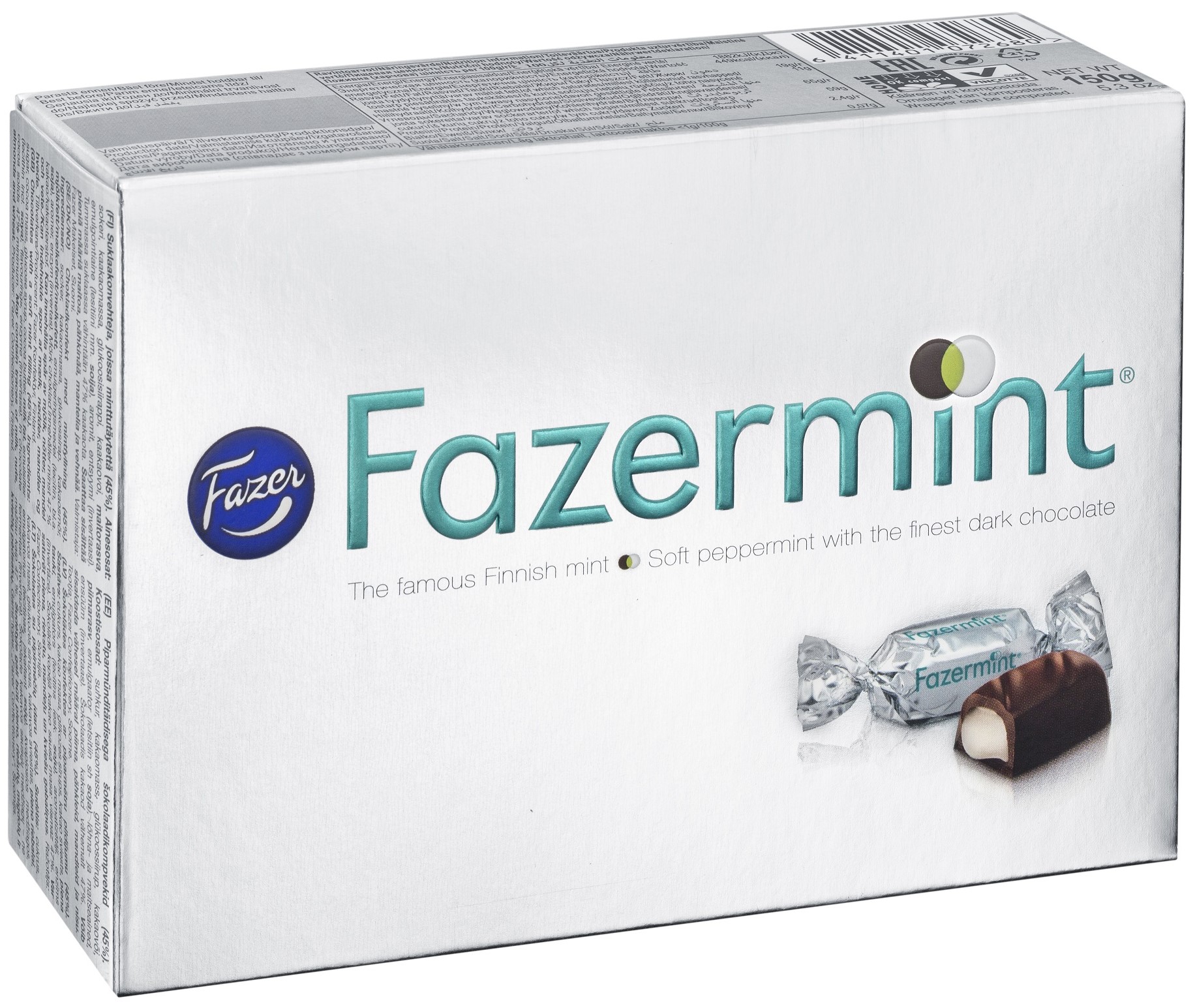 Fazermint Praline de ciocolata cu crema cu aroma de menta