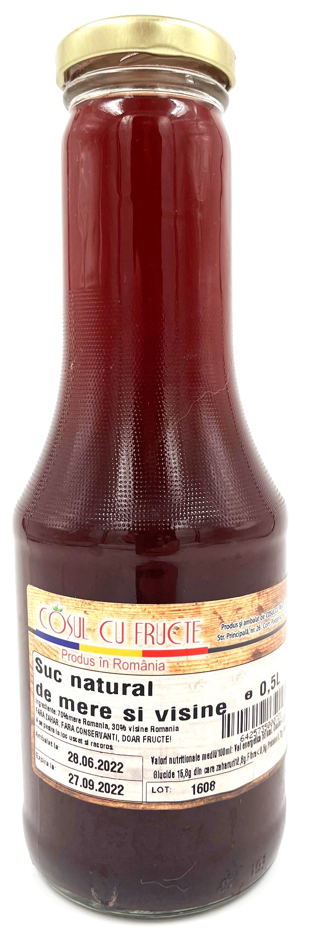 Cosul cu fructe Suc natural de mere si visine