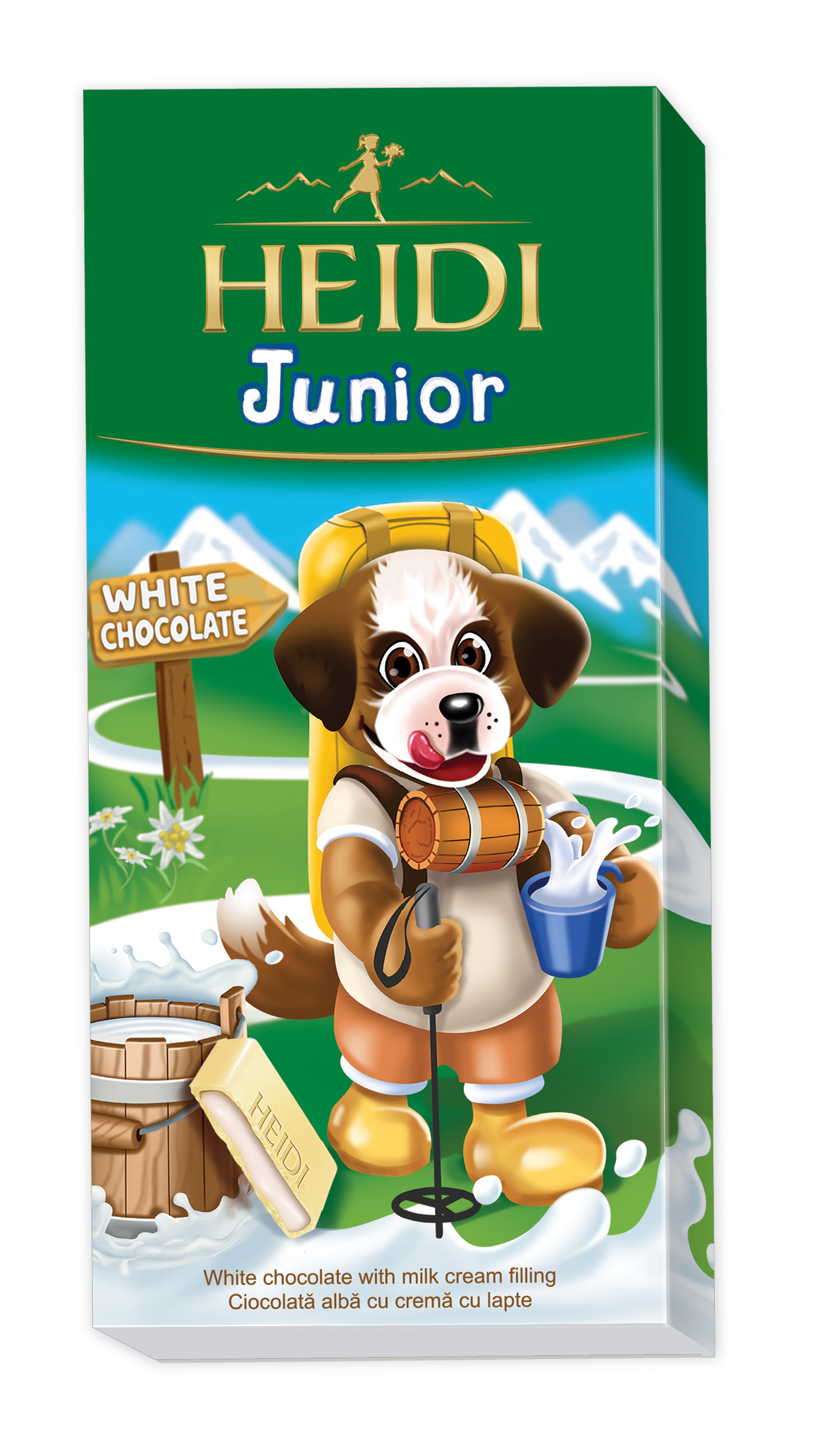Heidi Junior Ciocolata alba cu crema de lapte