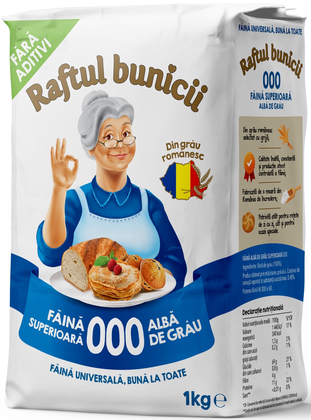 Raftul Bunicii Faina alba superioara tip 000