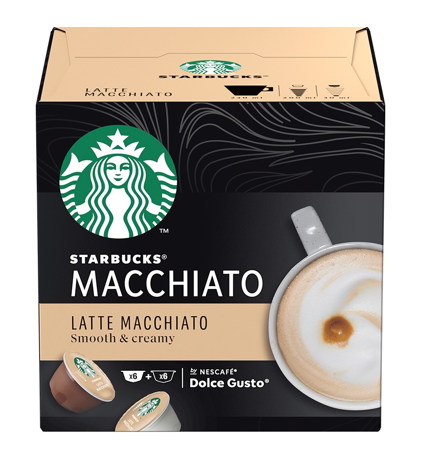 Starbucks Capsule cafea Latte Macchiato by Nescafe Dolce Gusto capsule 6+6