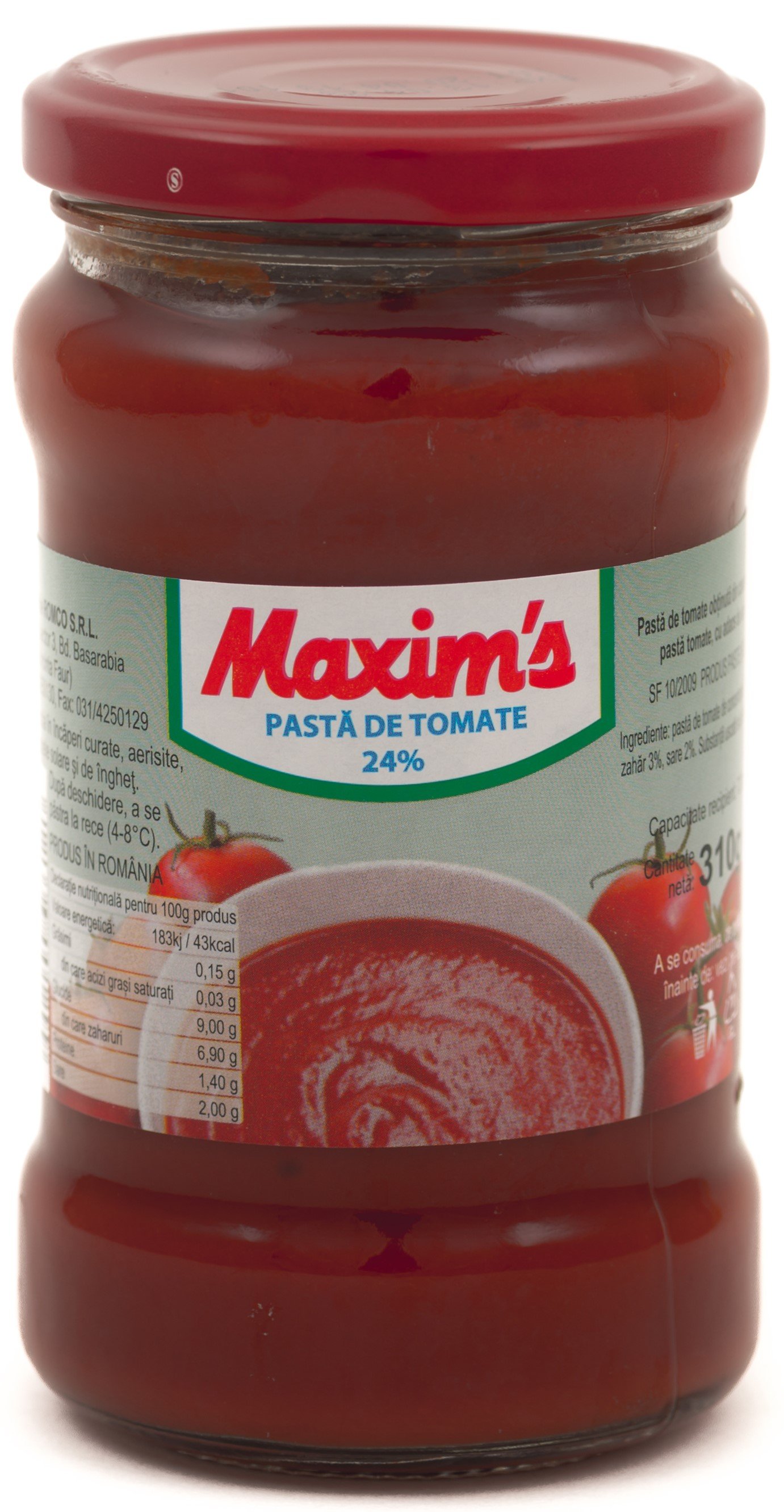 Maxim's Pasta de tomate borcan 24%