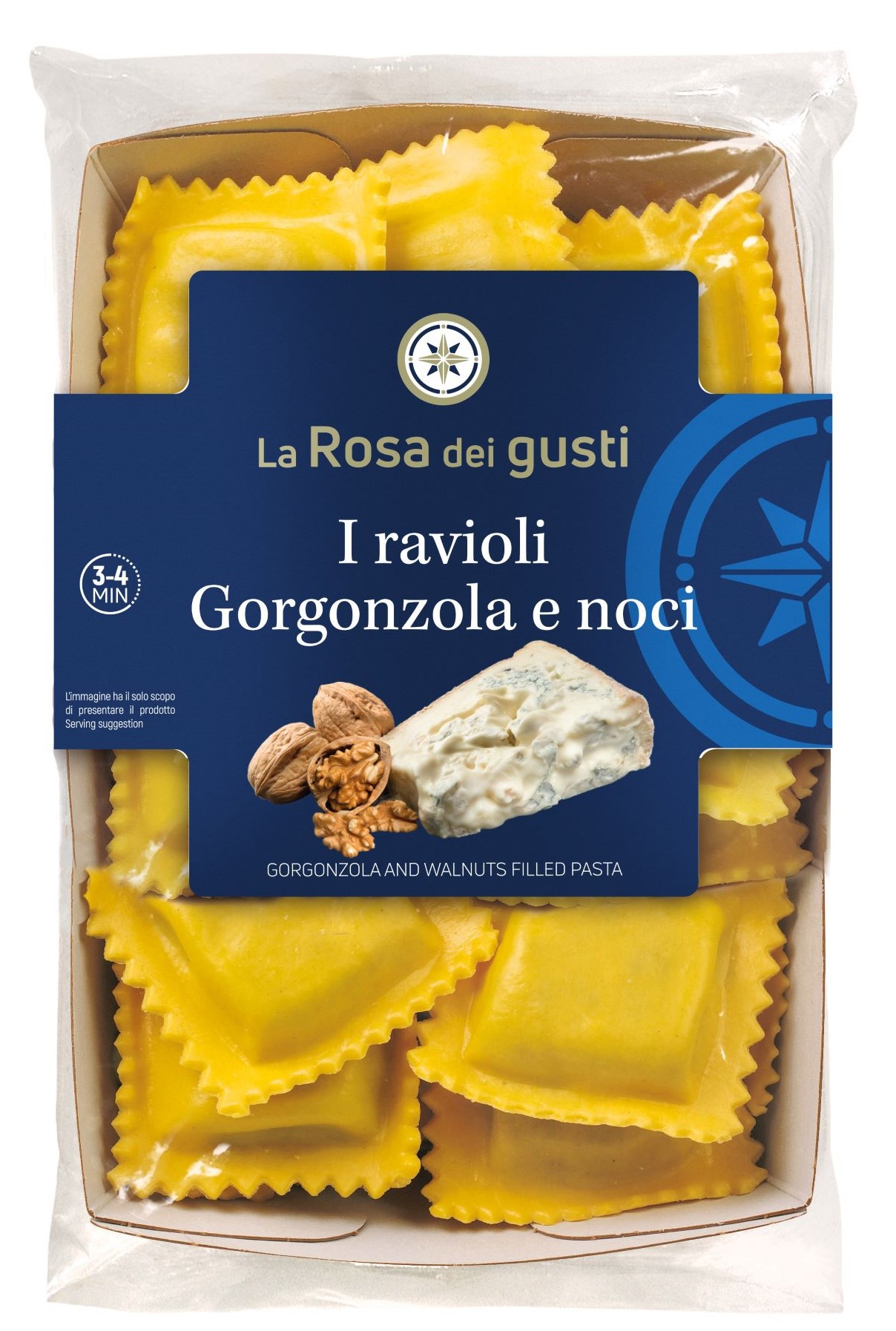 La Rosa dei gusti Ravioli cu gorgonzola si nuci