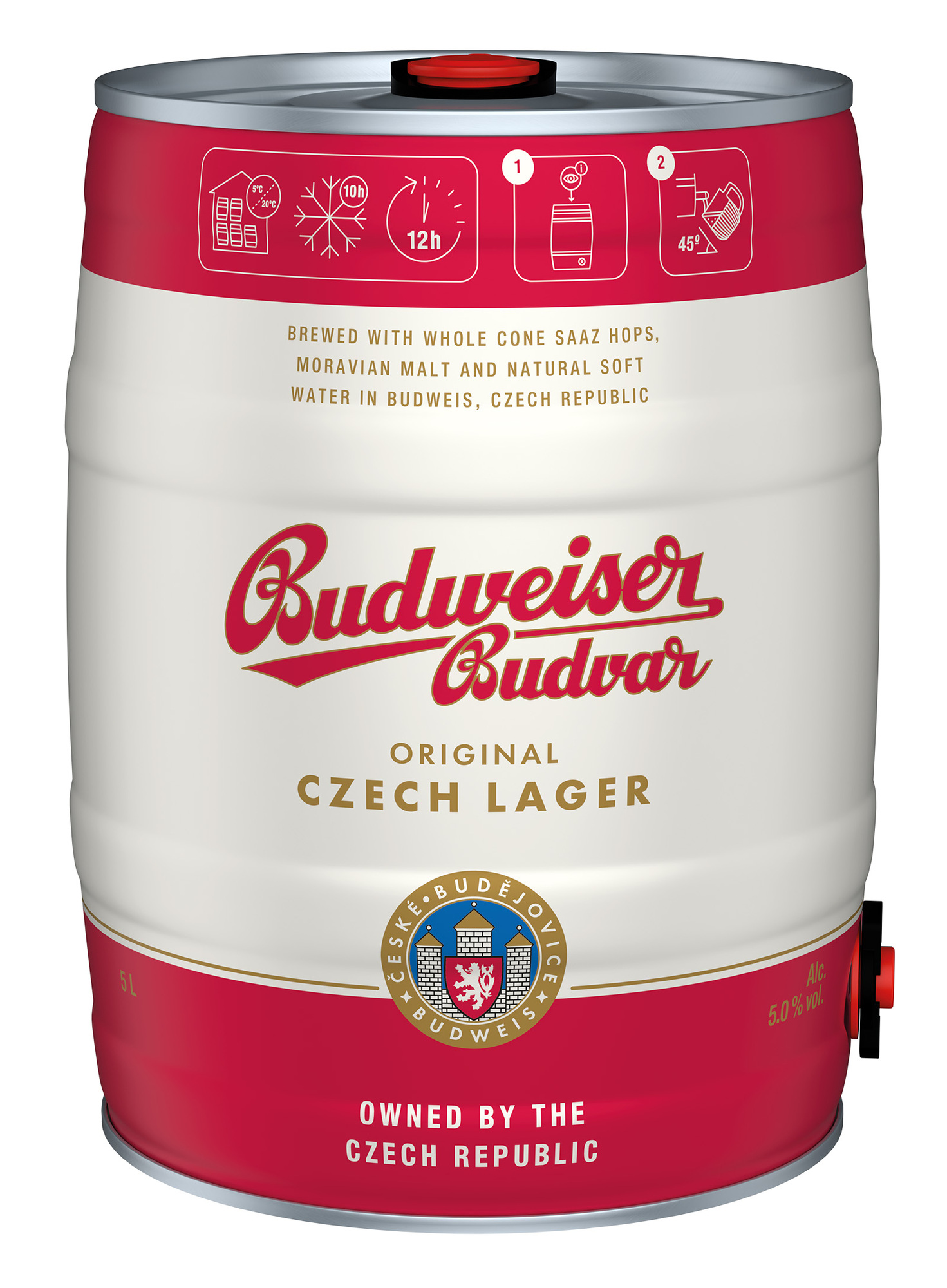 Budweiser Budvar Bere blonda Lager KEG 5%