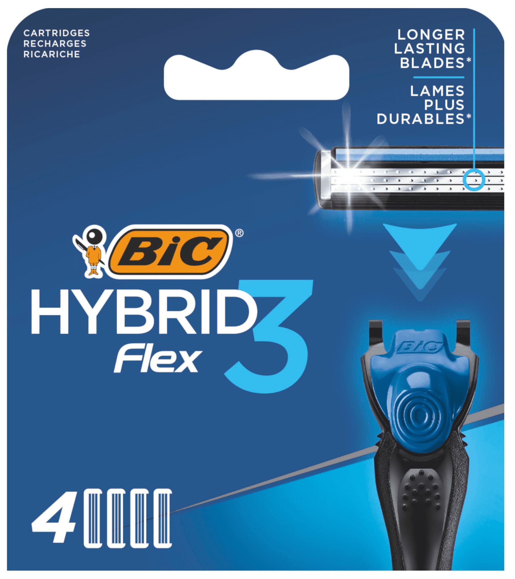 BIC Hybrid Flex3 Rezerve pentru aparat de ras pentru barbati cu 3 lame