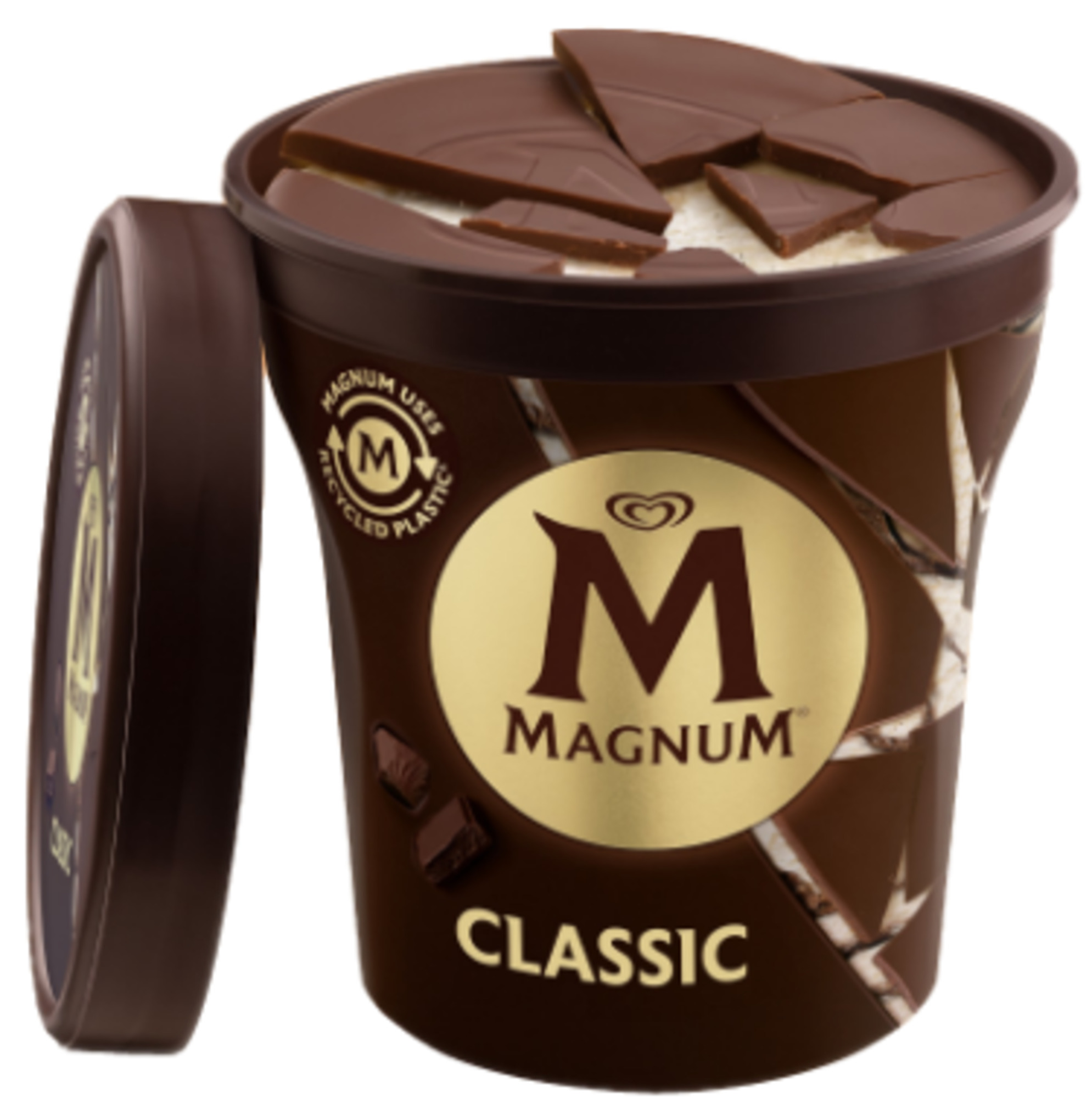 Magnum Classic Pint Inghetata cu vanilie si glazura de ciocolata cu lapte