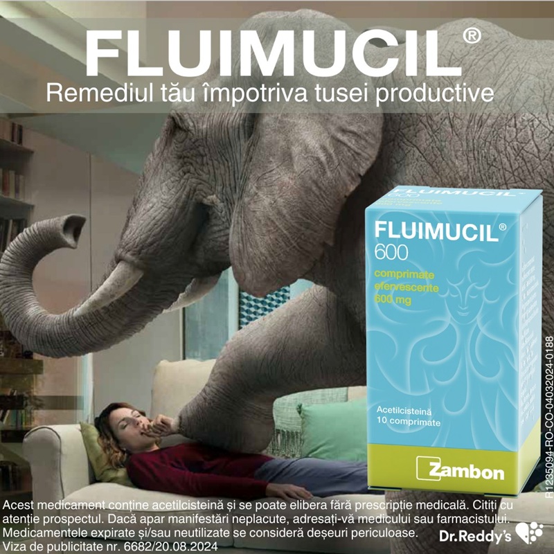 FLUIMUCIL 600MG 10 COMPRIMATE EFERVESCENTE