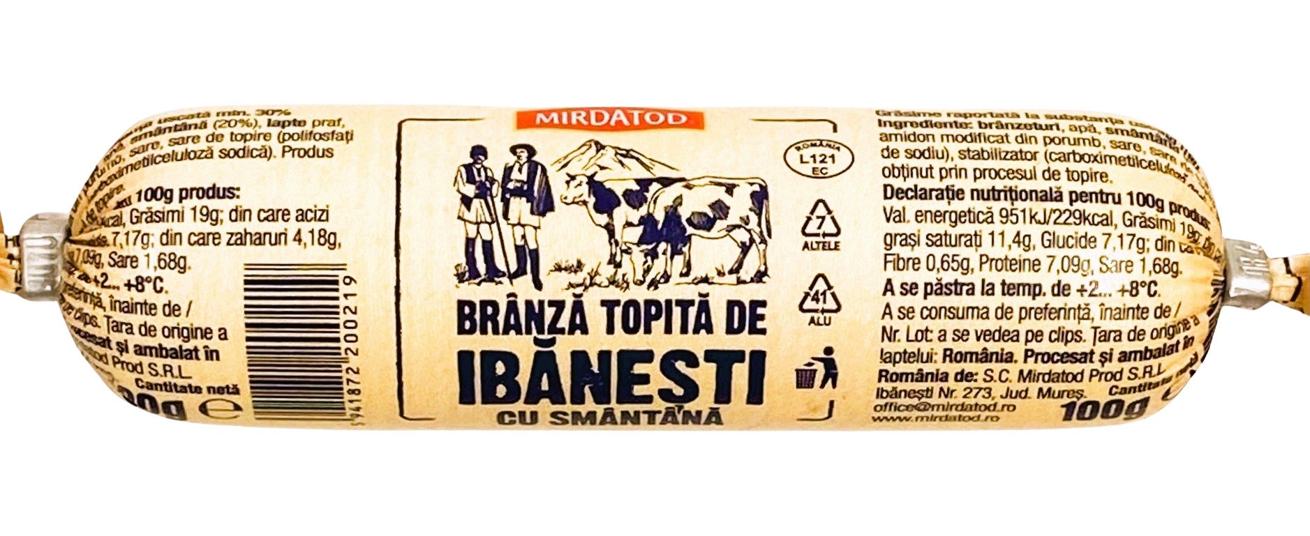 Mirdatod Branza topita cu smantana de Ibanesti.