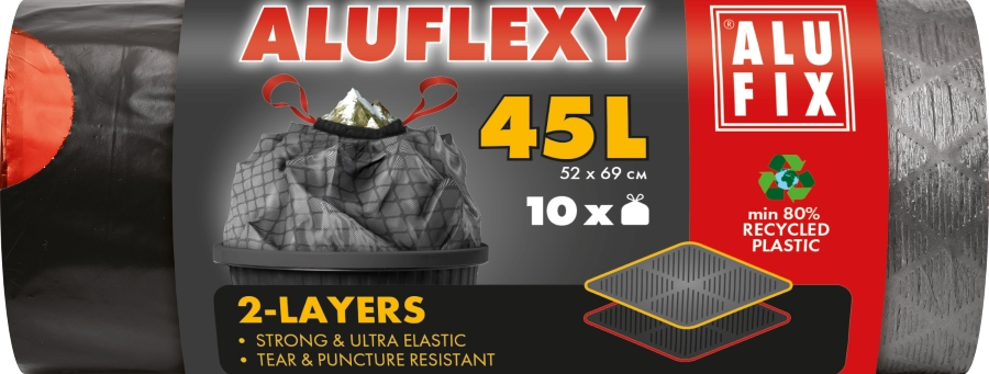 ALUFIX Saci menajeri cu banda, ALUFLEXY LDPE steel 45L