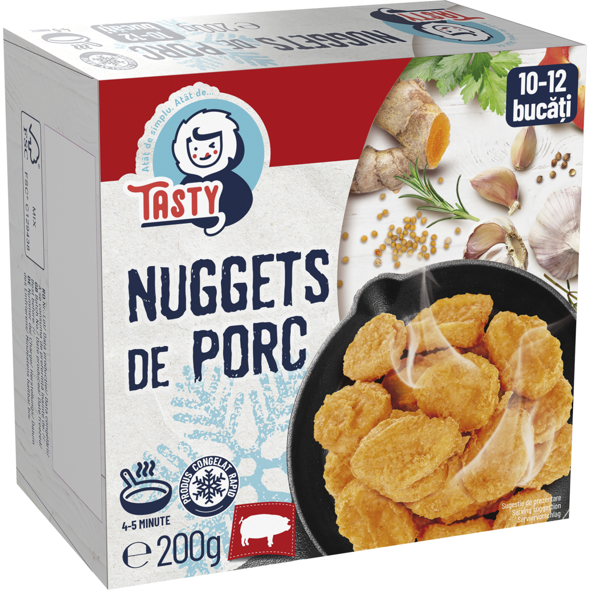Tasty Nuggets de porc congelat